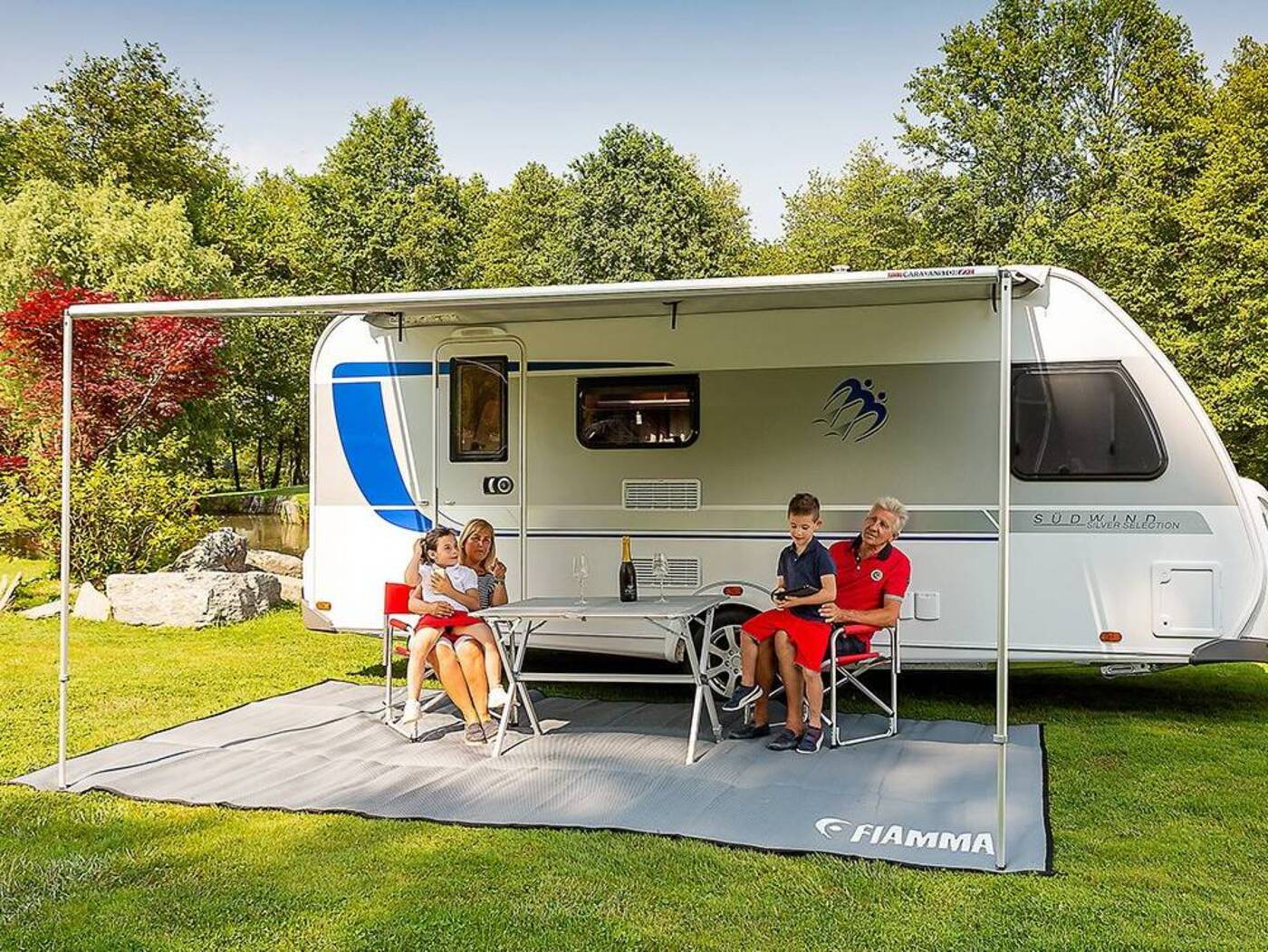 Fiamma Caravanstore Roll Out Awnings - Royal Grey - Homestead Caravans